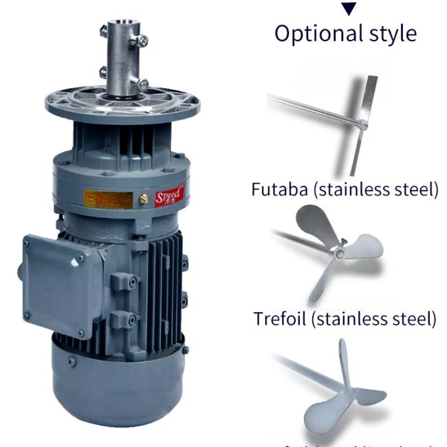 Close-up view of corrosion-resistant stainless steel impeller and shaft