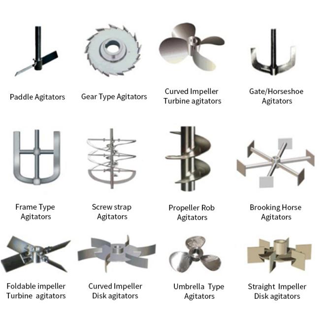 Additional models of industrial agitators available for different applications