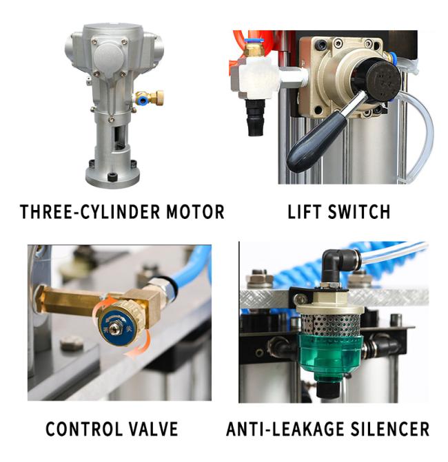 Detailed view of mixer components showing connections and assembly