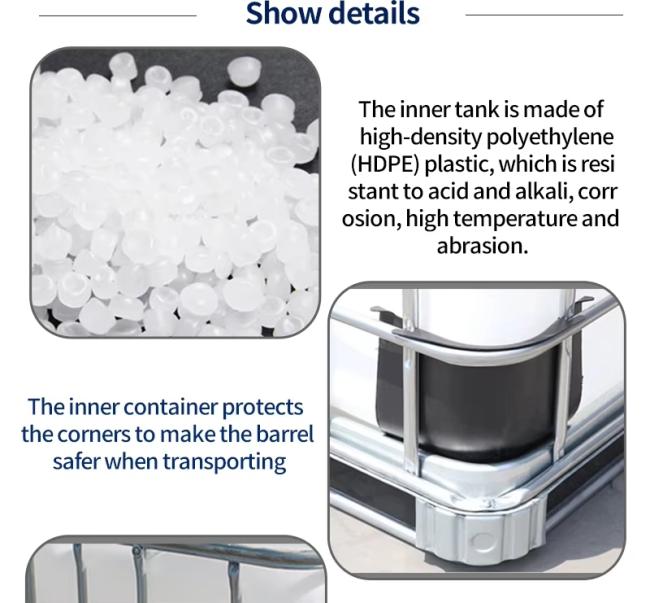 Detailed view of IBC Tote Tank structural frame