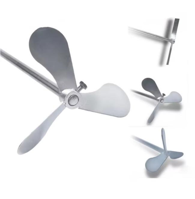 Close-up of mixer blade details showing construction quality