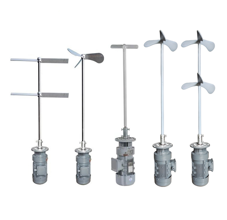 Technical diagram of complete mixing system with dimensions