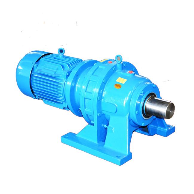 Exploded view of planetary gear reducer assembly with all components