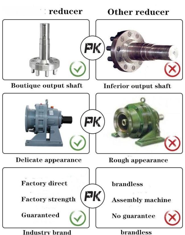 Cycloidal gear reducer in operational environment with concrete mixer