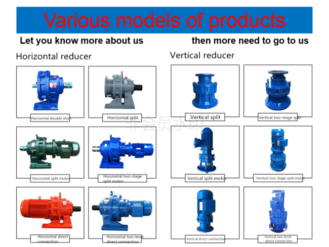 Detailed technical diagram of cycloidal reducer assembly with labeled parts