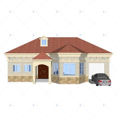 China Luxury Villa - (QB11) 2019 New Price Prefab Homes Project Steel Structure Building Design With Garage for sale
