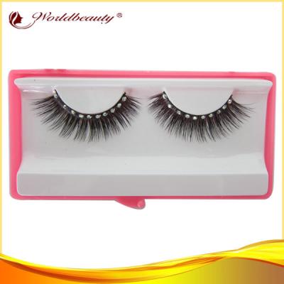 China Long Diamond Strip Natural False Eyelashes With Siberian Mink Fur for sale