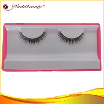 China Invisible Clear Band Strip Natural False Eyelashes With Siberian Mink Fur for sale