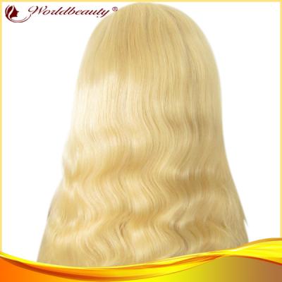 China Blond Body Wave Human Hair Full Lace Wigs 20 Inch For Lady for sale