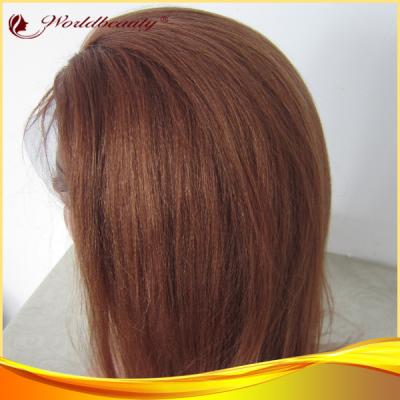 China Tangle Free Natural Straight Human Hair Full Lace Wigs 20 Inch for sale