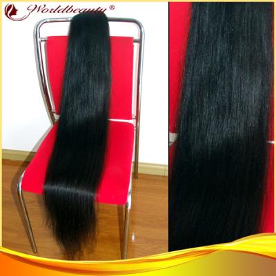 China Virgin Black Ponytail Real Hair Extensions Natural Wave 132cm for sale