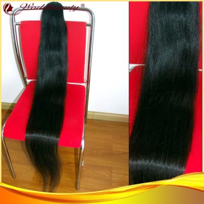 China Brown / Black Ponytail Real Hair Extensions Virgin With No Shedding for sale