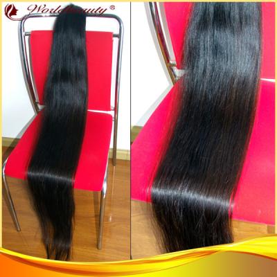 China Brown Virgin Ponytail Real Hair Extensions 150cm For Ladies for sale