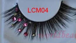 China Handmade Reusable Mink Fur Eyelashes Siberian With Soft Black Band & Crystal for sale