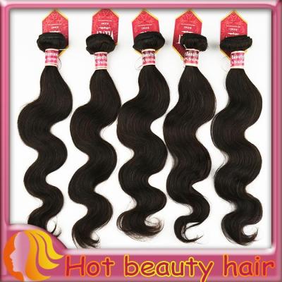 China Natural Black Virgin Brazilian Human Hair Extensions Body Wave Type for sale