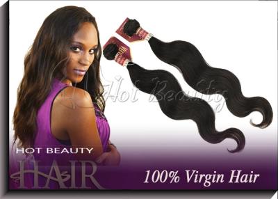 China Natural Black Virgin Human Hair Extensions , 22'' Body Wave for sale