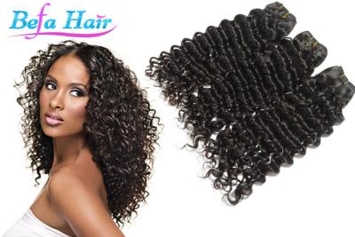 China Professional Deep Wave Grade 6A Virgin Hair , Ladies Highlighted Hair Extensions for sale
