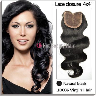 China 6# Silky Swiss Lace Top Closure , Girls Full Head Human Hair Clip In for sale