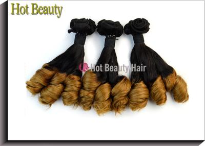 China Tangle Free 7A Grade Virgin Hair Omgbre Spring Curl Weave Two Tone Color for sale