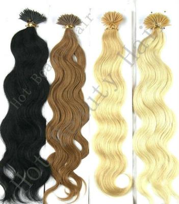 China 100% Remy Human Yellow and Brown I - Tip Pre Bonded Hair Extension for sale