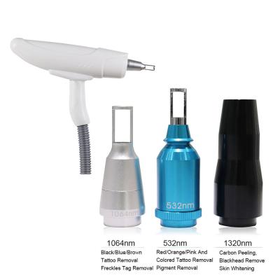 China Draagbare Nd Yag Pico Laser Beauty Machine voor tatoeage verwijdering met 532nm, 1064nm en 1320nm koppen Te koop