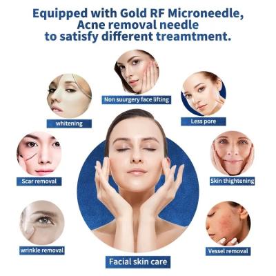 Cina Macchina per microaghi Rf per rettificare la pelle con microaghi in oro con radiofrequenza per rimuovere le rughe in vendita