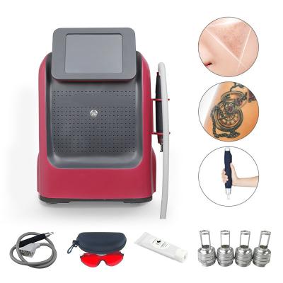 China Draagbare 755nm Picolaser Tatoo Remover Q Switch Nd Yag Picosecond Laser Tattoo Removal Machine Te koop