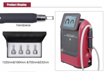 China Portable Pico Second Laser Tattoo Remover Q Switched Nd Yag Picosecond Tätowierungsmaschine zu verkaufen