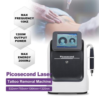 China Máquina portátil de remoción de tatuajes Pico Segundo Laser Q Switch Nd Yag Picosecond en venta