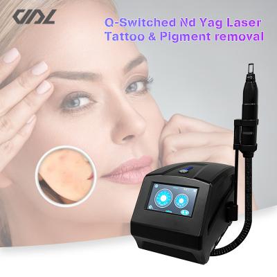 中国 DPL ポータブル ロング パルス Q スイッチ タトゥー 削除 プロフェッショナル Q スイッチ Nd Yag レーザー 1064nm マシン 販売のため
