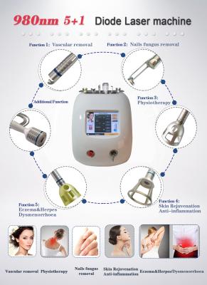 Cina 2021 Macchina per la rimozione vascolare laser 5 in 1 delle vene del ragno 980 nm in vendita