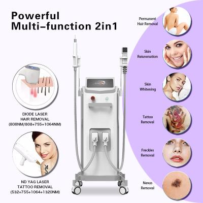 Cina Fabbrica cinese 2 in 1 Pico Laser Tattoo Removal e 808nm Diode Laser Hair Removal Machine in vendita