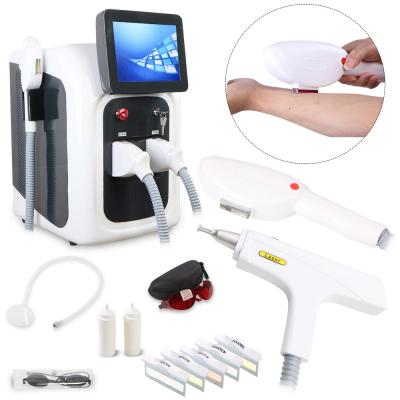 Cina 2022 Portatile 2 in One IPL Nd Yag OPT Sbiancatura delle lentiggini Laser Tattoo Equipaggiamento di depilazione in vendita