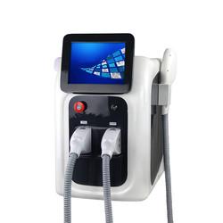 Cina 2022 Portatile 2 in One IPL Nd Yag OPT Sbiancatura delle lentiggini Laser Tattoo Equipaggiamento di depilazione in vendita