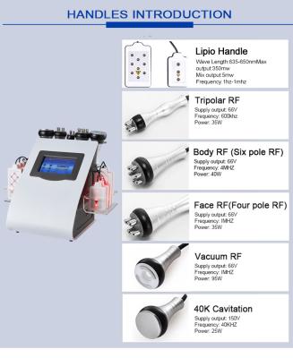 Cina DM-57-1 Rf 40k macchina di cavitazione a vuoto 6 in 1 radiofrequenza dimagrimento del corpo in vendita