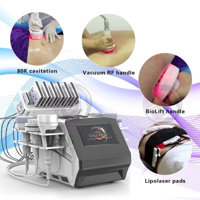 Cina AS92 Eliminazione del grasso Ultrasuoni 80K Cavitazione Sfiduciamento Formazione del corpo Contouring Machine Vacuum Rf Sistema per la riduzione della cellulite in vendita