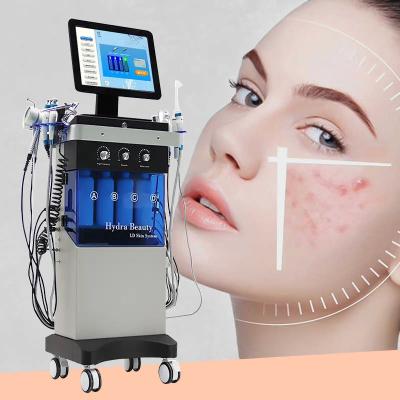 China CE-Zulassung Sauerstoffstrahl-Peeling-Maschine, 9 in 1 Mikrodermabrasion Faltenentfernung Hautbleichung zu verkaufen