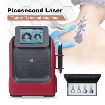 China Professionele Portbale Picosecond Pico Laser Tattoo Removal Machine 532 1065nm Carbon Peel huidverwitterende machine Te koop