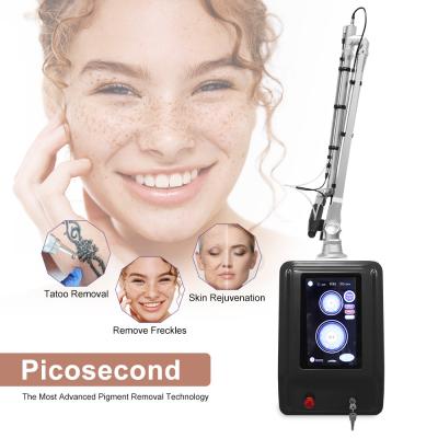 China Portable Q Switched Pico Laser Machine 1064nm Tattoo Entfernung Schönheitsgerät Fabrik zu verkaufen