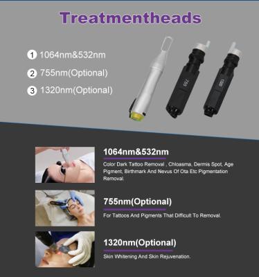 China Portable Q Switched Pico Laser Machine 1064nm Tattoo Entfernung Schönheitsgerät Fabrik zu verkaufen