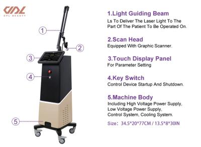 Cina ZGV13-02 Fractional CO2 RF Tube laser machine Private Laser black color salon beauty machine in vendita