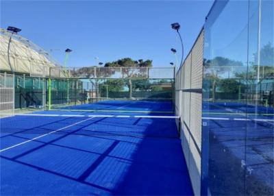 China Galvanized +Pvc Coated Panoramic Padel Tennis Rules Fence 10Mx20M for sale