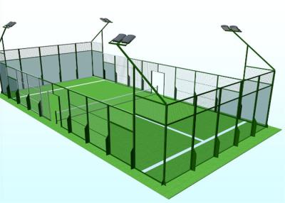 China 10*20M Full Panoramic Padel Court Fence Customized Steel Wire for sale