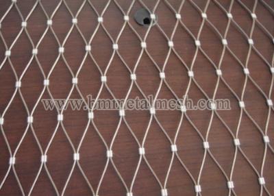 China 1.2Mm Stainless Steel Ferrule Rope Mesh For Aviary Bird Zoo Mesh for sale