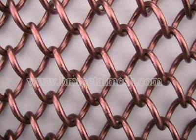 China Woven Aluminum Chain Link Curtain Customized Length And Width Architectural Wire Mesh for sale