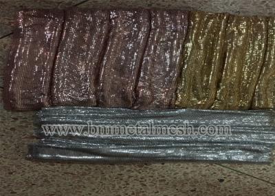 China Oxidization Metallic Cloth / Metal Mesh Drapery Aluminium Chain Fly Screen for sale