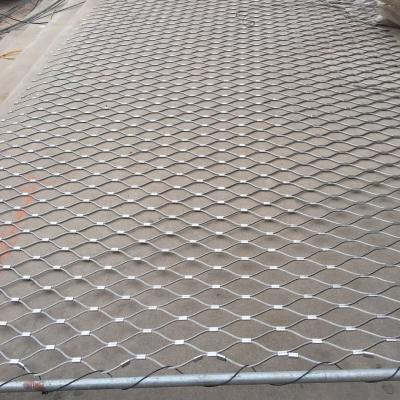 China Customized 20% Open Area Silver Stainless Steel Rope Mesh X Tend  For Industrial for sale