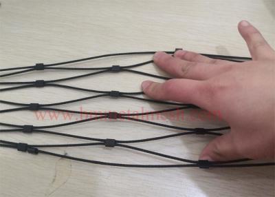 China Stainless Steel Black Oxide Wire Rope Mesh Net High Strength for sale