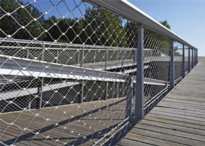 China Anti Corrosive SS316 Wire Rope Mesh Fence / Wire Cable Mesh High Strength for sale