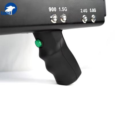 China 4-canal 900MHz 1.5G 2.4G 5.8G Drone Signal Jammer Gun Pistola portátil anti-drone Jamming Gun Interrupção do sinal GPS à venda